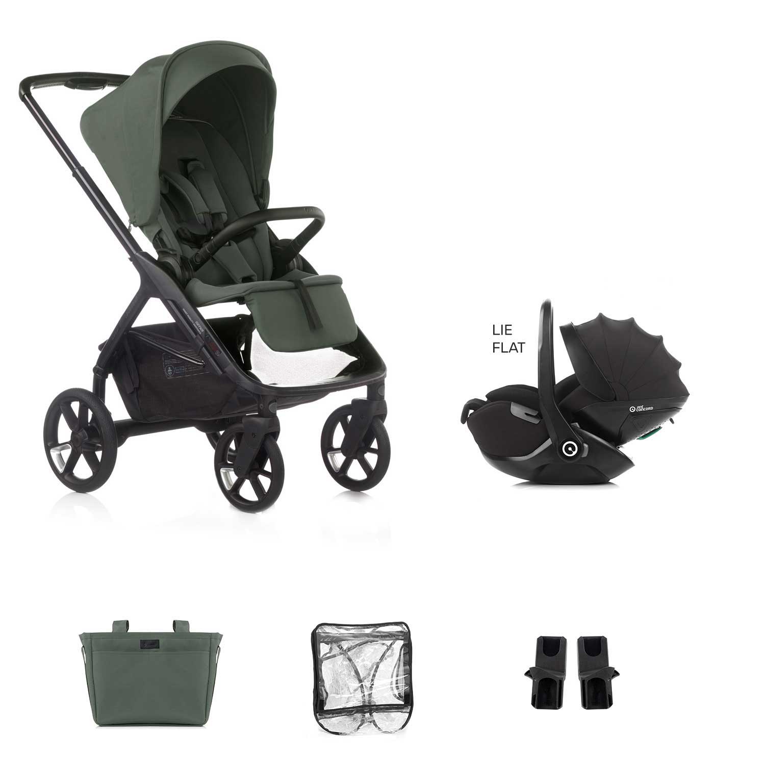Jane Keep Pushchair + Kombibaby Lie-Flat 360 Car Seat Travel System ...